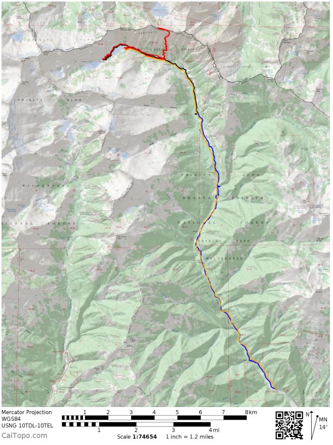 Emerald and Sapphire Lakes – Trinity Alps Wilderness (25 mile trek ...